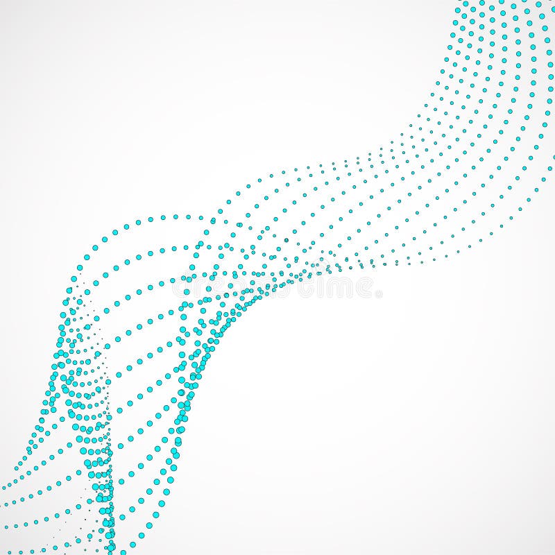 Abstract Colorful Wave of Dotted Lines Stock Vector - Illustration of ...