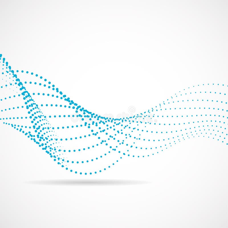 Abstract Colorful Wave of Dotted Lines Stock Vector - Illustration of ...
