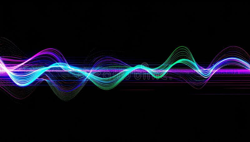 Abstract Colorful Wave Energy Visualization Stock Illustration ...