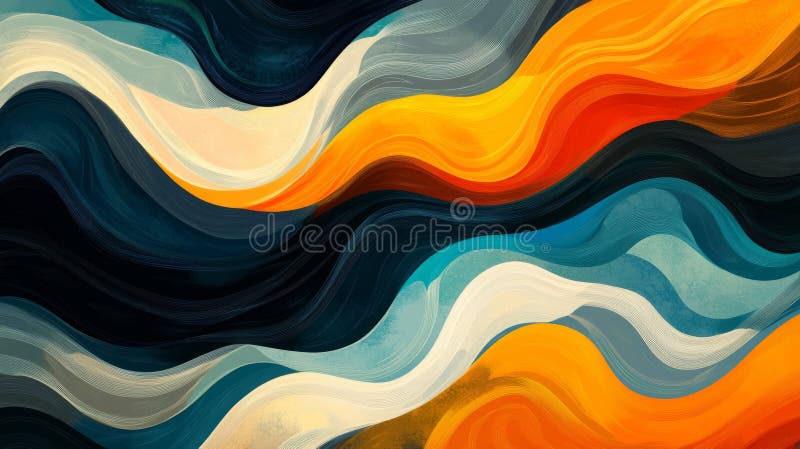 Abstract Colorful Wave Pattern Background Stock Illustration ...