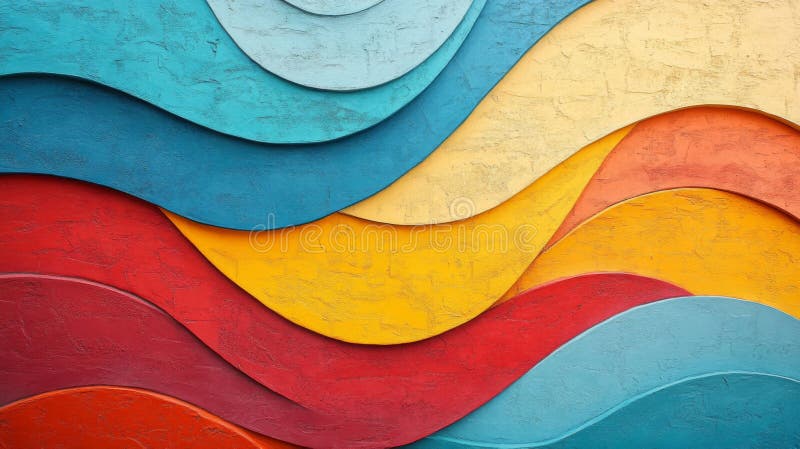 Abstract Colorful Wave Pattern Background Stock Illustration ...