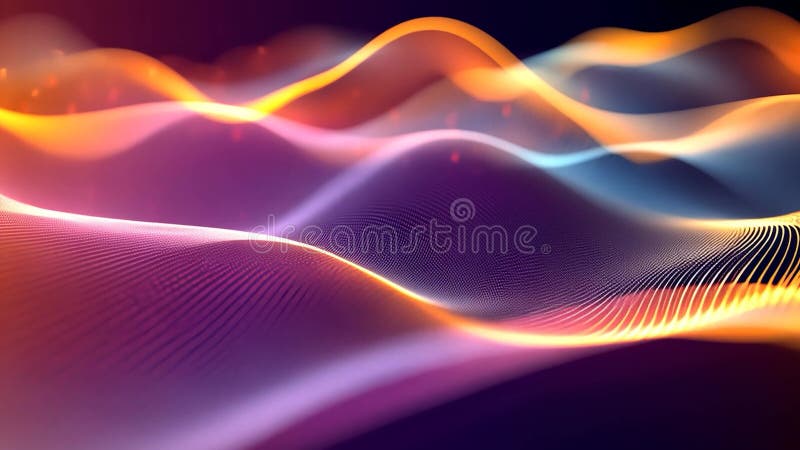 Abstract Colorful Wave Pattern Flowing with Particles is a Great ...