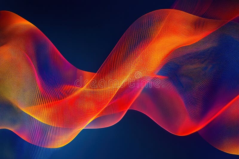 Abstract Colorful Wave Pattern with Red Orange and Blue Gradient Stock ...
