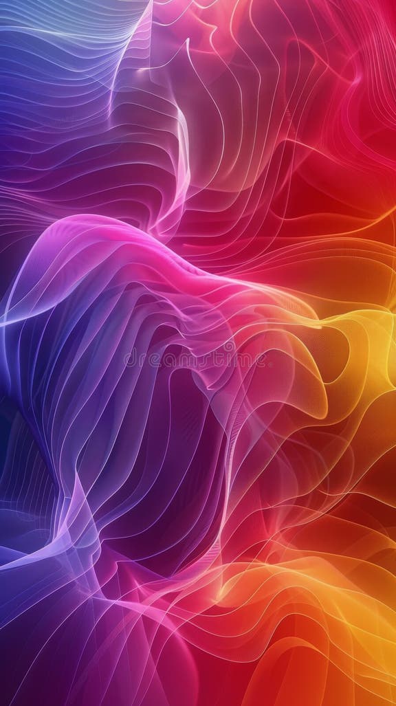 Abstract Colorful Wave Patterns with Gradient Light Effects Stock Photo ...