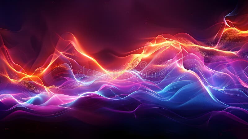 Abstract Colorful Wave Patterns in Motion Generative AI Stock ...