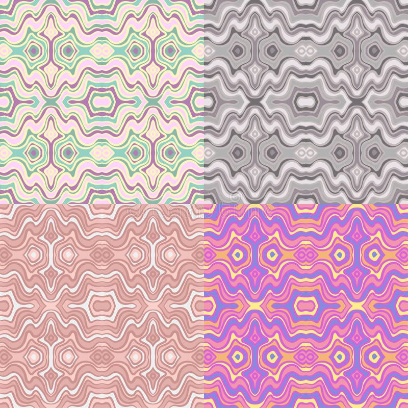 Wave Ornate Simple Frames Collection. Vector Illustration. Stock Image ...