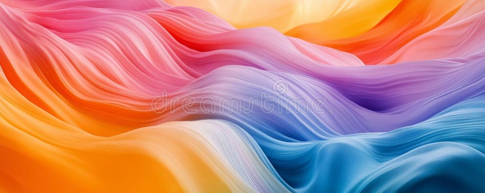 Abstract Colorful Wave Texture with Vibrant Gradient, Artistic Background. Creative Design and ...