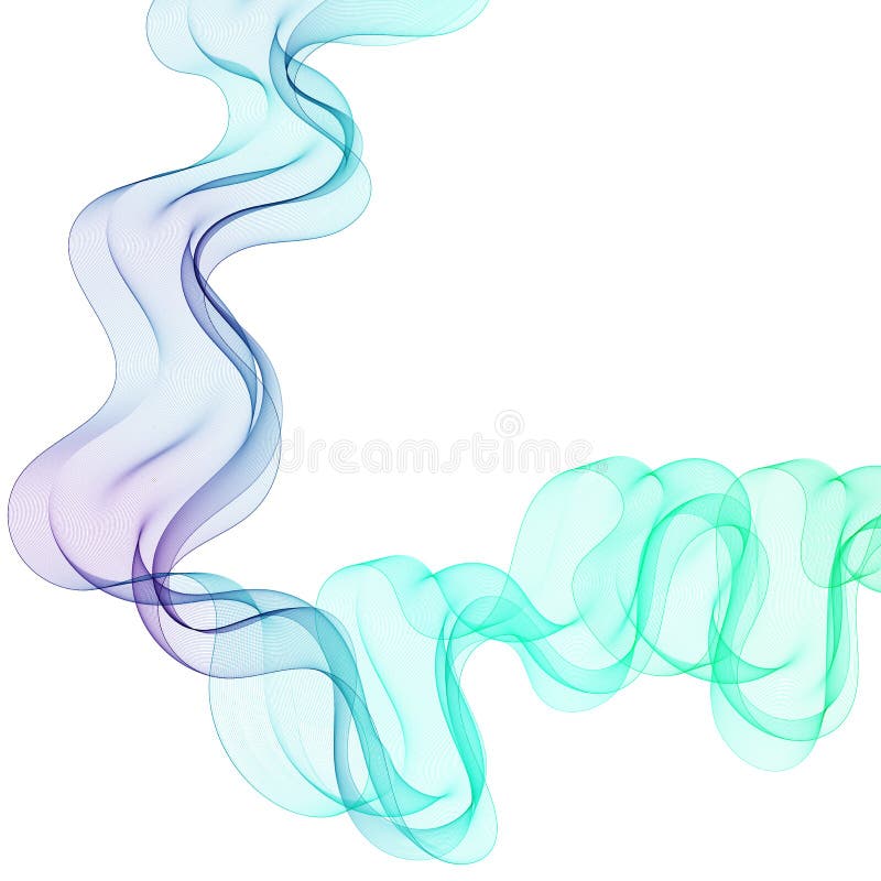 Colorful Wave. Orange, Blue, Green Color. Abstract Vector Background ...