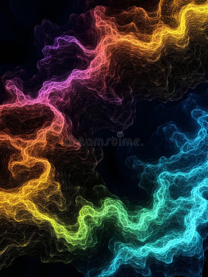 Abstract Colorful Waveform Digital Art Design Background Texture Mesh ...