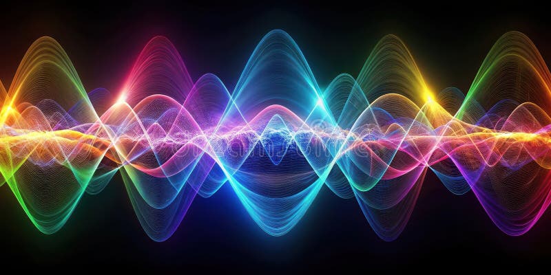 Abstract Colorful Waveform Pattern Showing Vibrant Hues and Dynamic ...