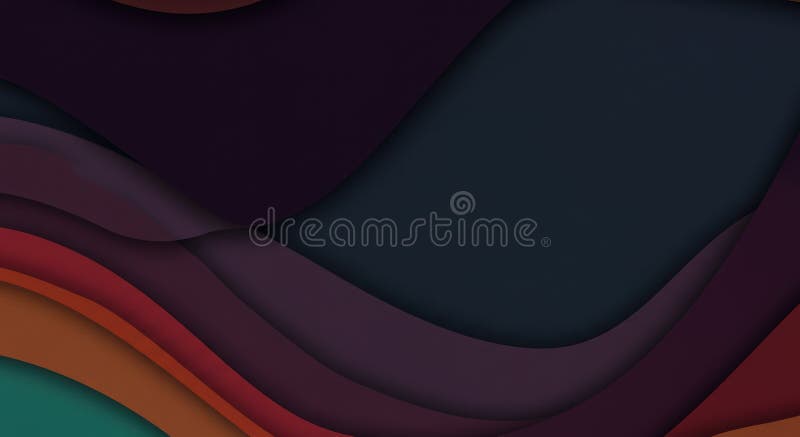 Abstract Colorful Waves: Dark Tones and Bold Shapes Create Stylish ...