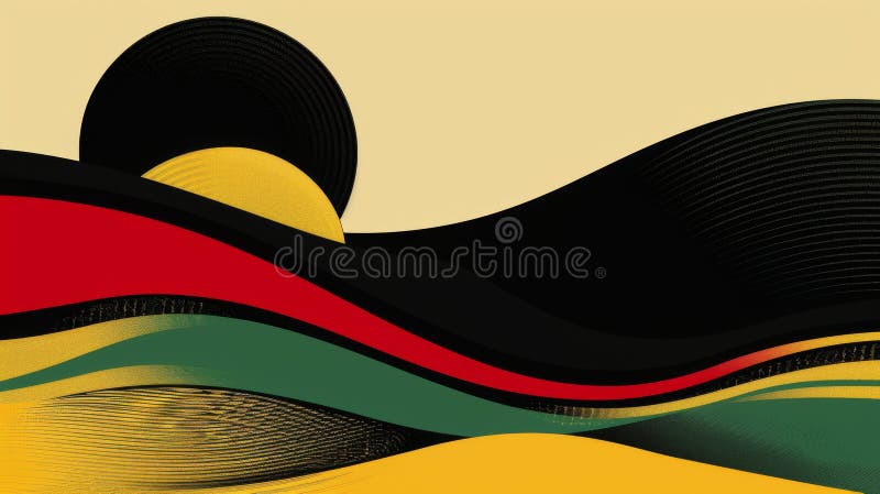 Abstract Colorful Waves Design with Geometric Shapes and Lines Stock ...