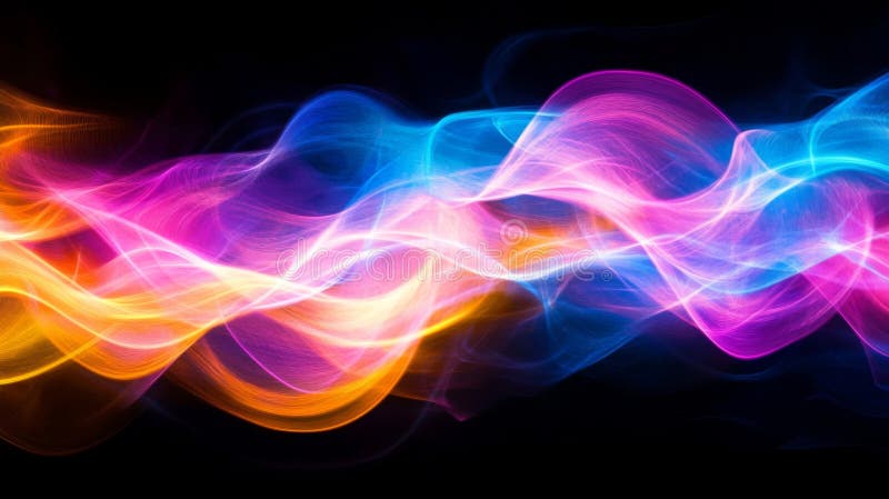Abstract Colorful Waves of Light and Energy Stock Illustration ...