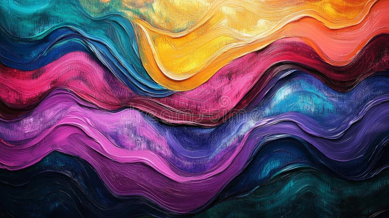 Abstract Colorful Waves Paint Texture Background Stock Illustration ...