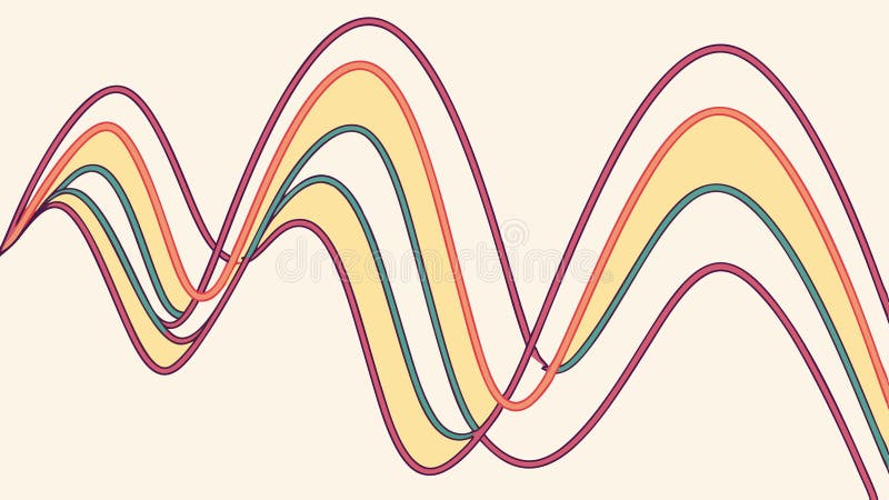 Abstract Colorful Waves Pattern Dynamic Background Design Vector Design Generative Ai Stock