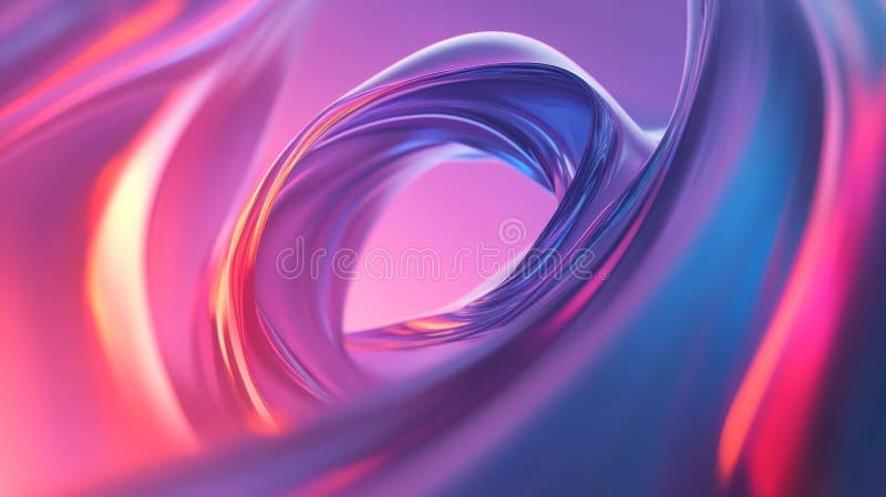 Abstract Colorful Waves with Soft Flowing Light and Curved Shape Stock ...