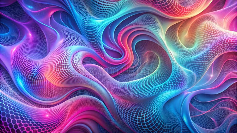Abstract Colorful Waves with Soft Light and Texture Patterns Stock Illustration - Illustration ...