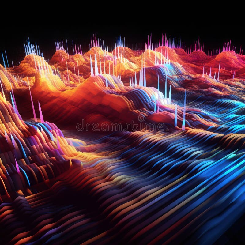 Abstract Colorful Wavy Background. Abstract Background with Colorful ...