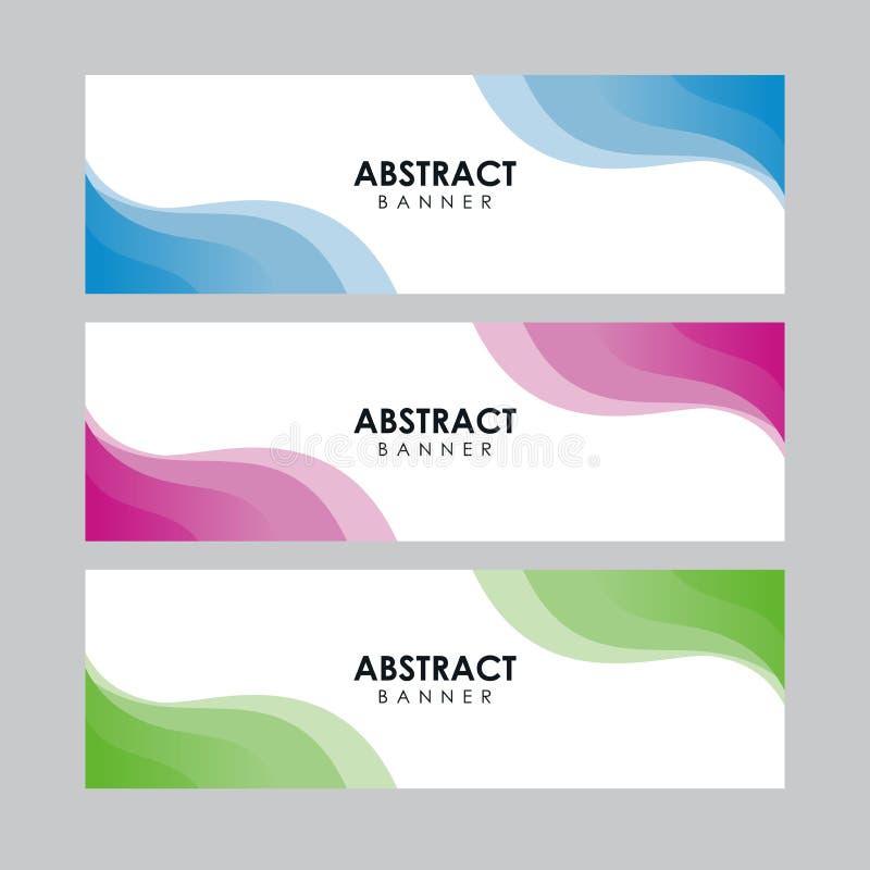 Abstract Colorful Wavy Banner Design Template Vector Stock Vector ...