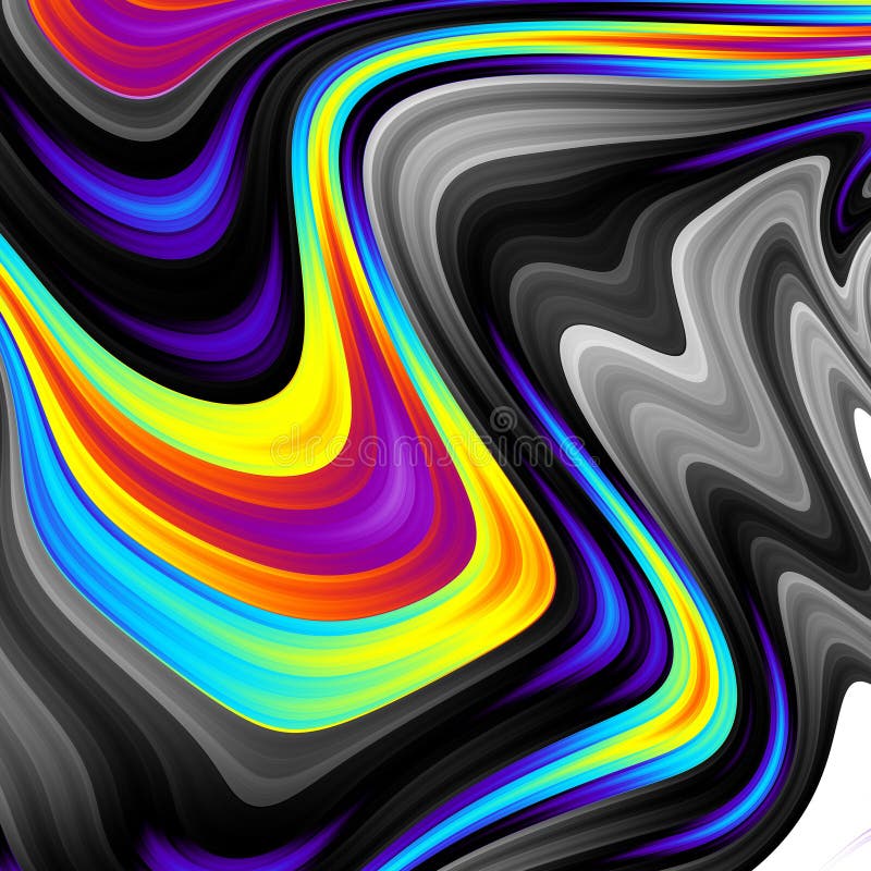 Abstract Colorful Wavy Groovy Psychedelic Background Stock Photo ...
