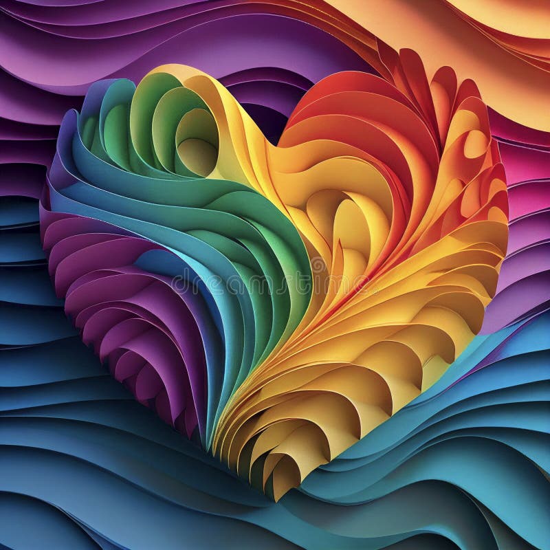 Colorful heart background stock vector. Illustration of creative - 14739205