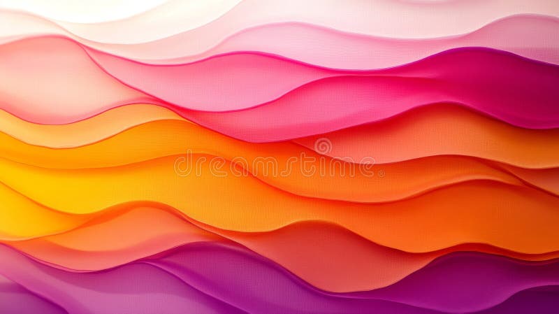 Abstract Colorful Wavy Layers Design Stock Illustration - Illustration ...