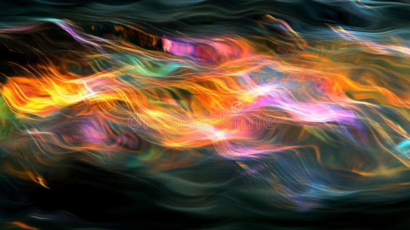 Abstract Colorful Wavy Light Energy Flow Stock Illustration ...