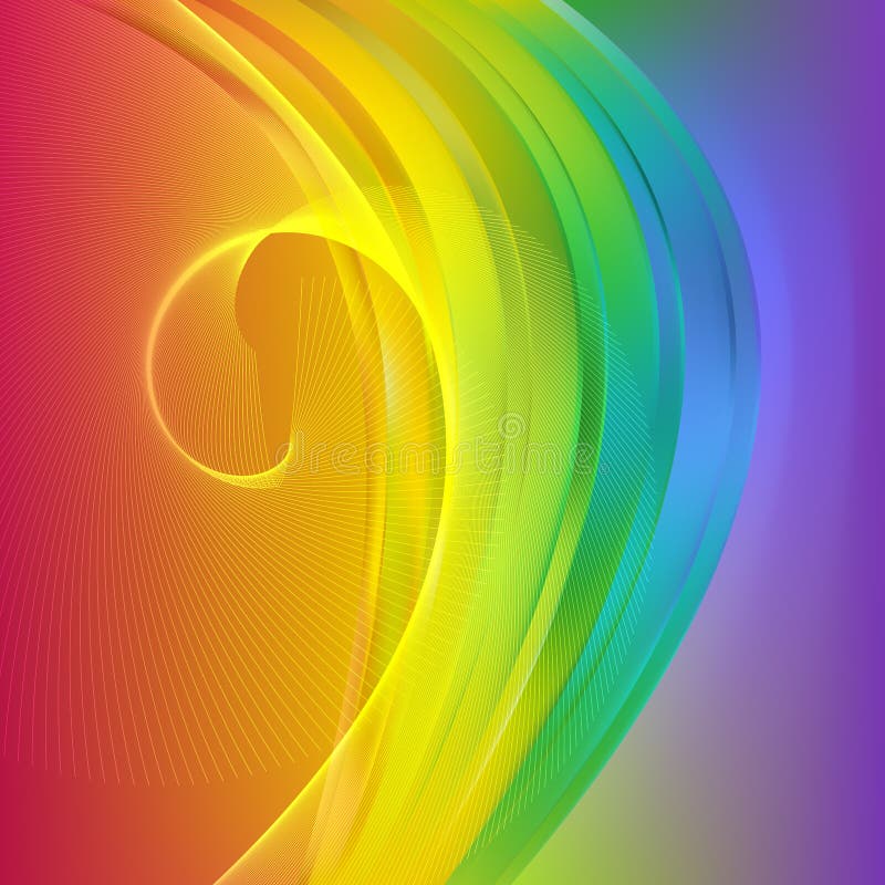 Abstract Colorful Wavy Lines Background Stock Vector - Illustration of ...