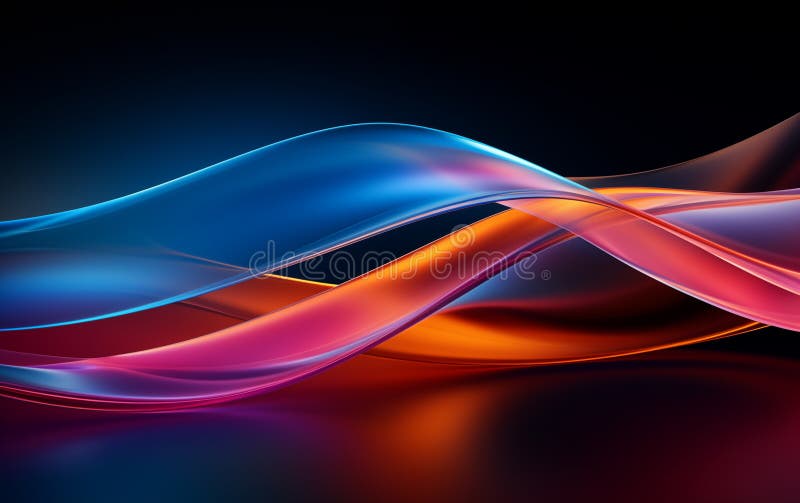 Abstract Colorful Wavy Shapes Background Illustration Stock ...