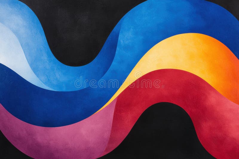 Abstract Colorful Wavy Shapes Stock Illustration - Illustration of ... Abstract Colorful Wavy Shapes Stock Illustration - Illustration of ...