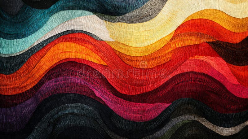 Abstract Colorful Wavy Texture Background Stock Illustration ...