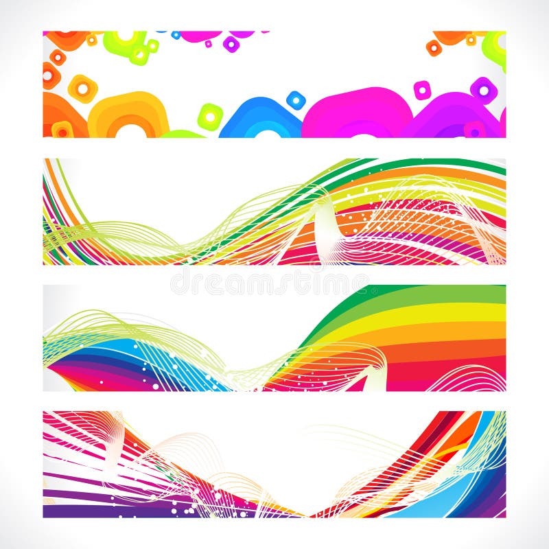 Abstract Colorful Web Banner Stock Vector - Illustration of backdrop ...