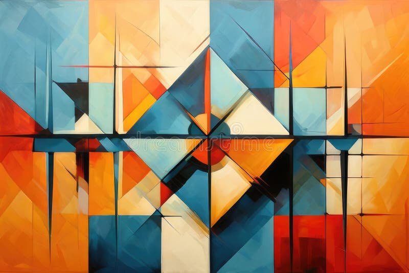 Abstract Colorful Whimsical Geometric Shape Background Stock Image ...