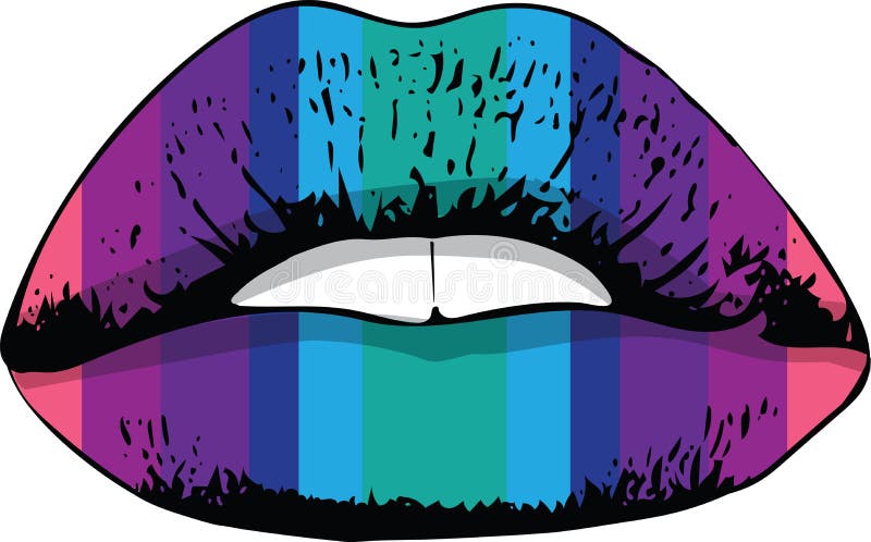 Abstract Colorful Woman Lips Stock Vector - Illustration of artistic ...