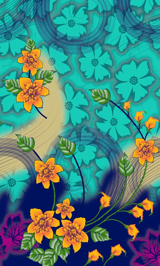 Abstract Colorful Block Print Pattern Stock Illustration - Illustration ...