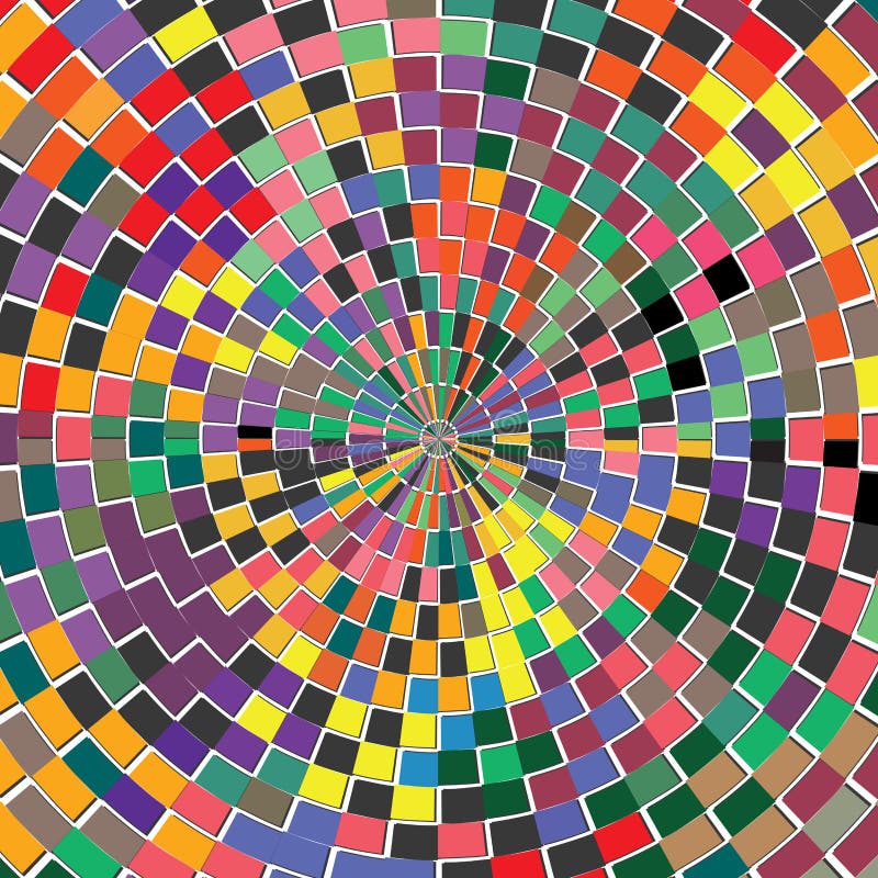 Abstract Colors Checkered Geometric Squares Sun Burst Background ...