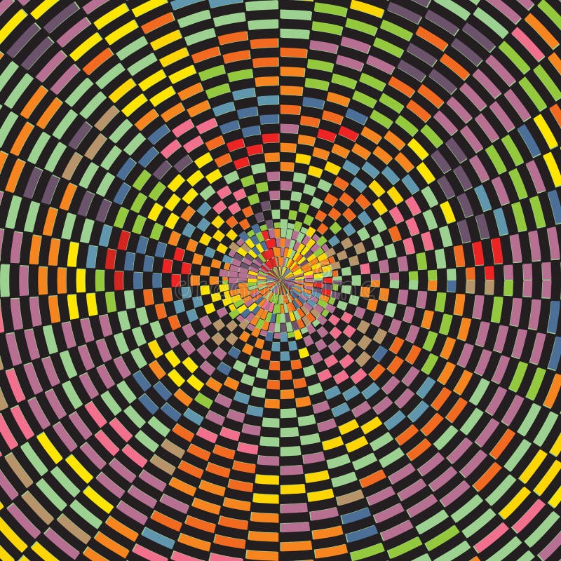 Abstract Colors Checkered Geometric Squares Sun Burst Background ...