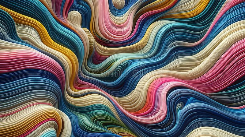 The Abstract of Colors, Dimension Look. Stock Illustration ...