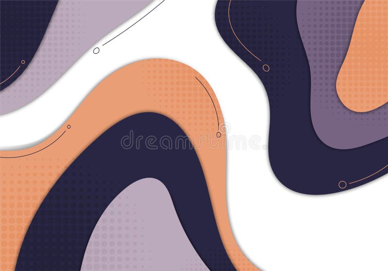 Abstract Colors Doodle Template Design Decorative Artwork. Overlapping ...