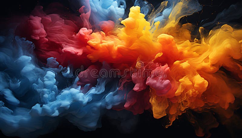 Abstract Colors Exploding in a Vibrant Wave of Creativity Generated by ...
