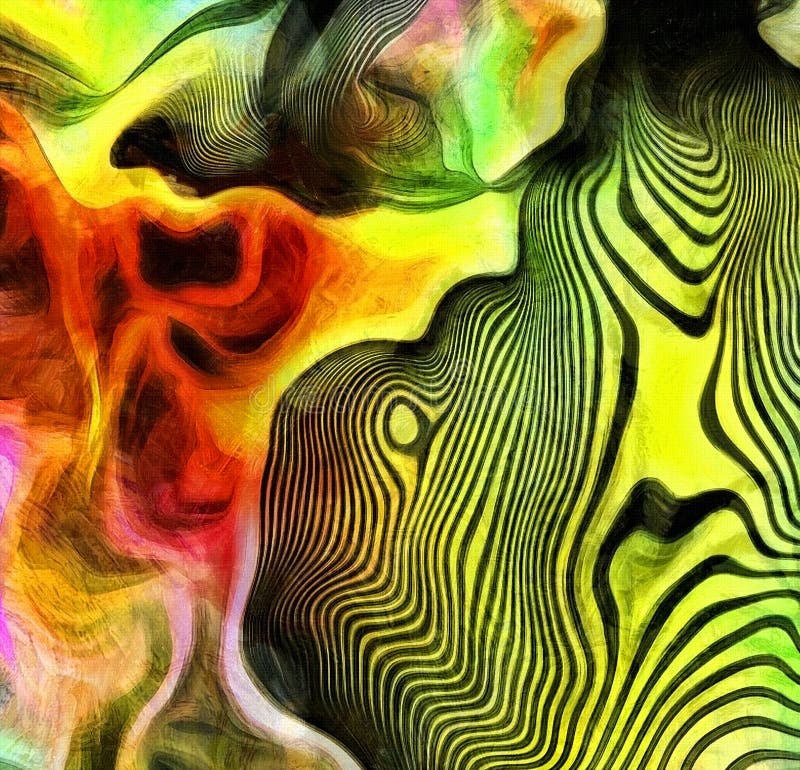 Abstract of Colors and Lines Stock Illustration - Illustration of blue ...