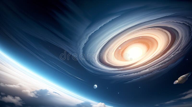 Abstract the Colossal Vortex and Turbulence. Stock Illustration ...