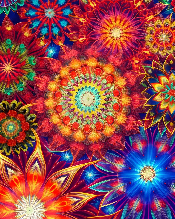 Colour Explosion in a Dark Space. Spatial Sequence Synesthesia Concept ...