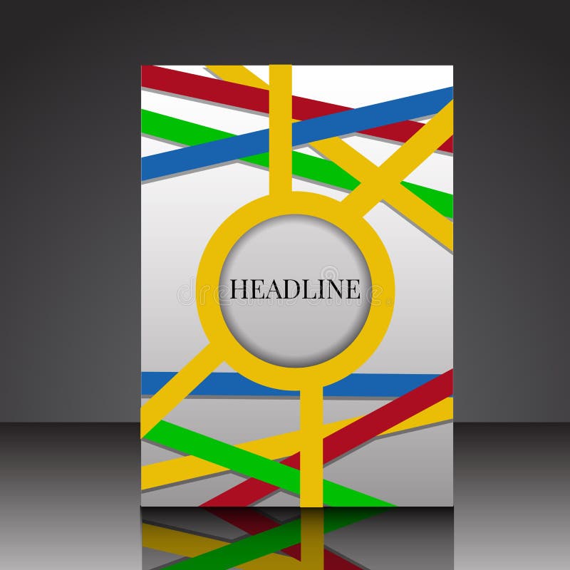 Abstract Colour Line Composition Brochure Background Web Eps10 Stock ...