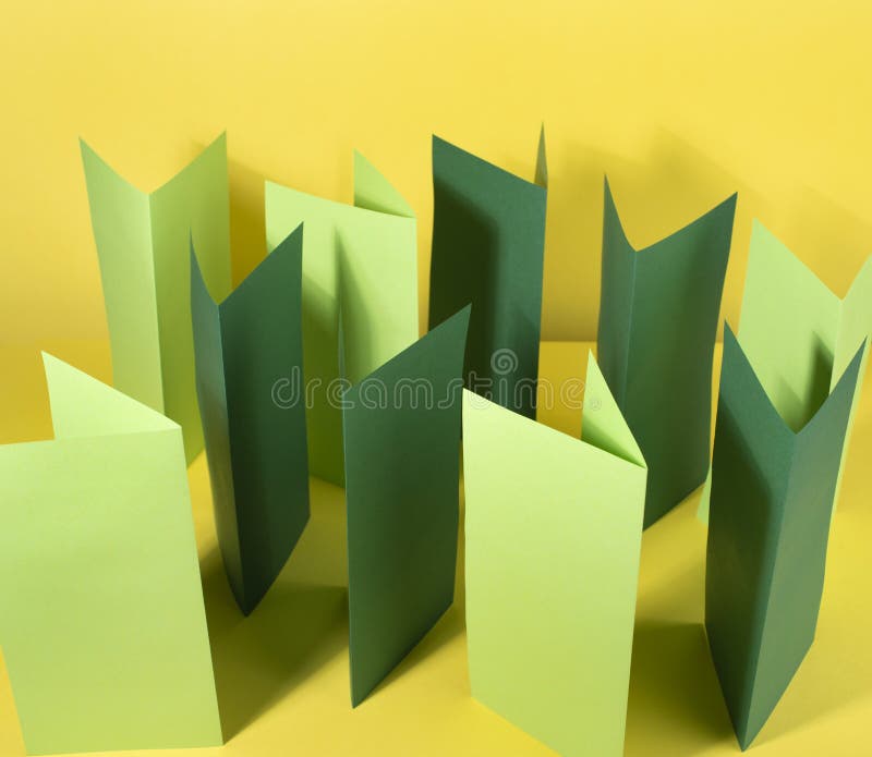 Abstract Colour Paper Background. Green Geometrical Composition Stock ...