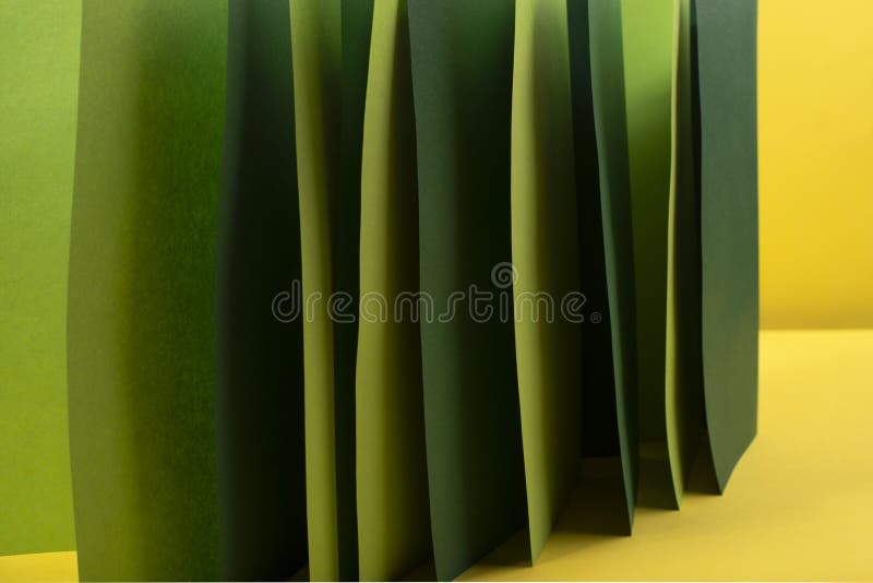 Abstract Colour Paper Background. Green Geometrical Composition Stock ...