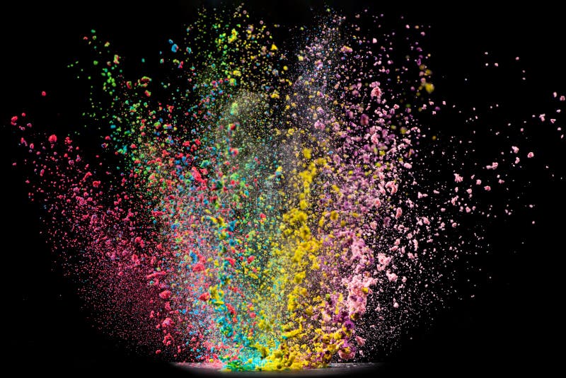 Abstract Colour Powder Splatted Background Stock Photo - Image of ...