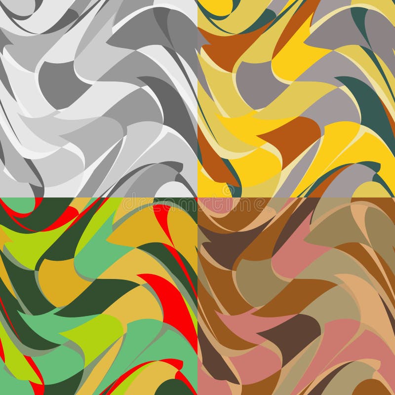 Abstract Colour Seamless Patterns Stock Vector - Illustration of curve ...