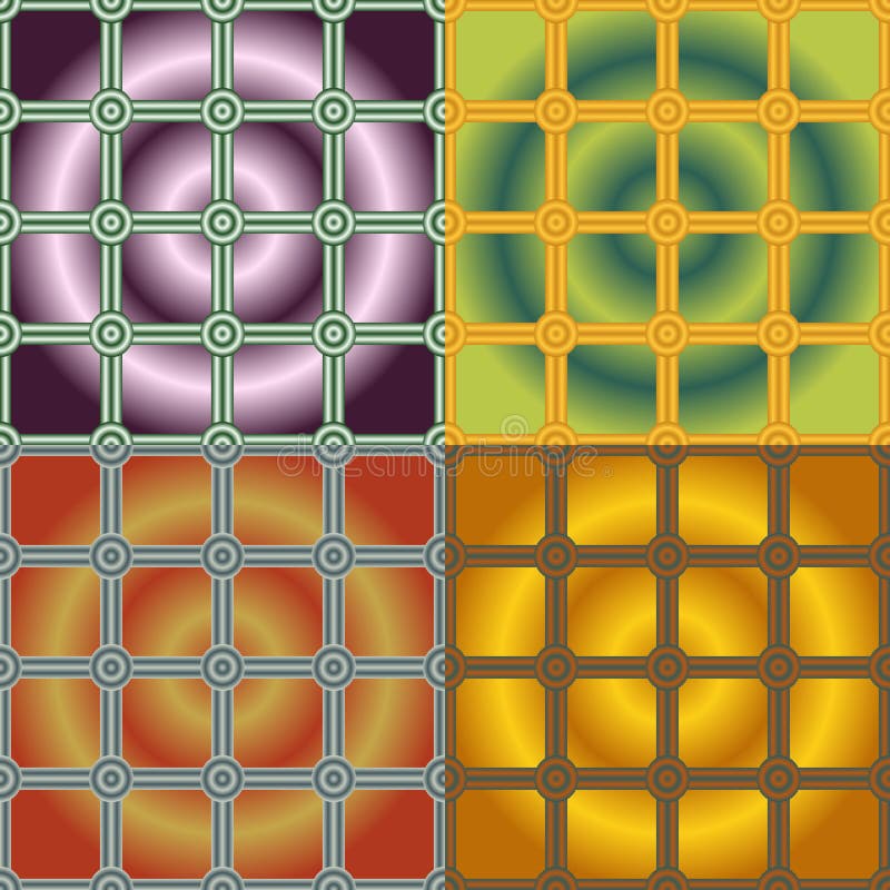 Seamless Patterns Geometric Shapes Stock Vector - Illustration of ...