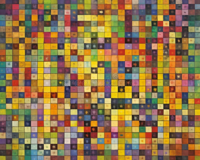 Abstract Coloured Square Mosaic Design Pattern Wallpaper Stock ...